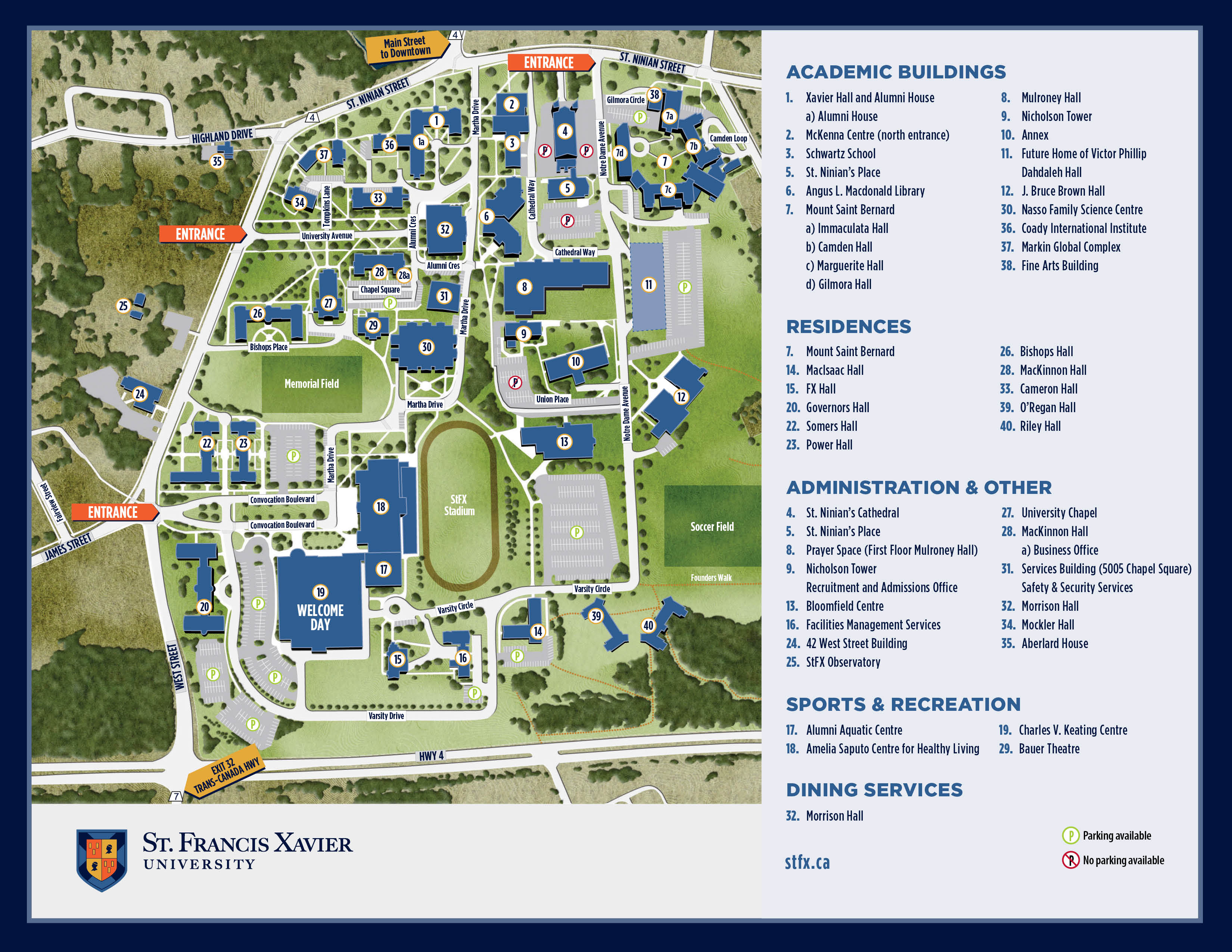 Campus Maps | St. Francis Xavier University